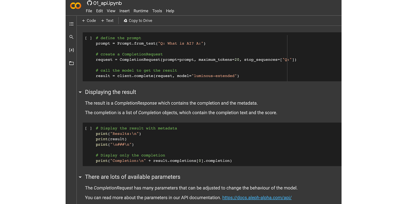 Quickstart with a European-based large language model: Aleph Alpha’s ‘Luminous’