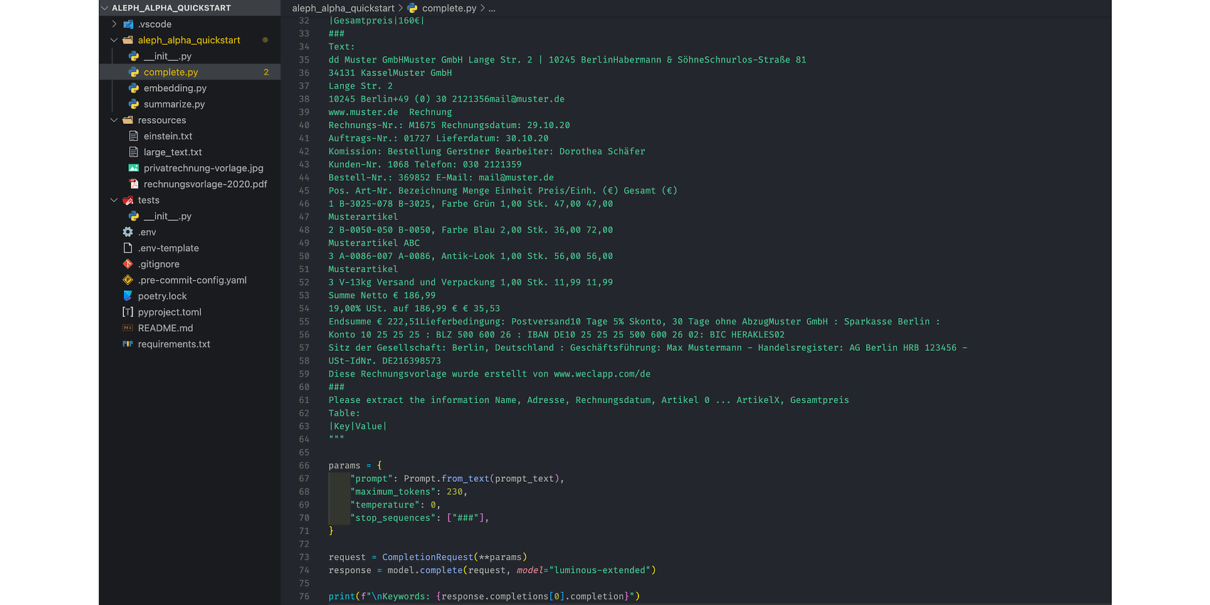 Quickstart mit einem europäischen Large Language Model: Aleph Alpha’s ...